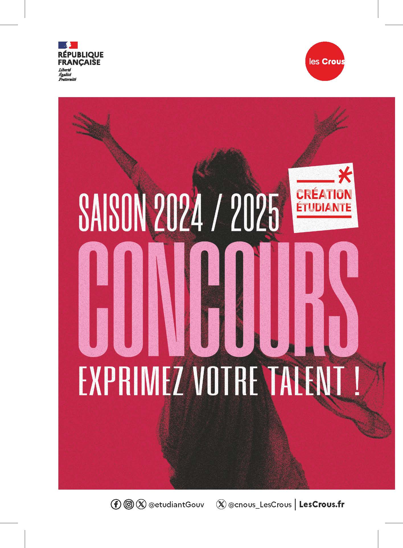 Création étudiante • Les concours • SAISON 2024-2025 - Crous Poitiers